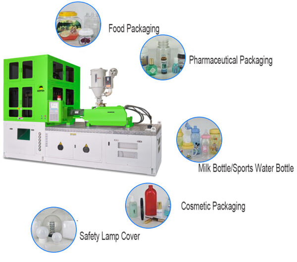 High speed 3 stations one step injection blow molding machine - SANTSAi